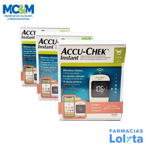 GLUCOMETRO ACCU-CHEK INSTANT KIT LAB ROCHE | Website Farmacias Lolyta